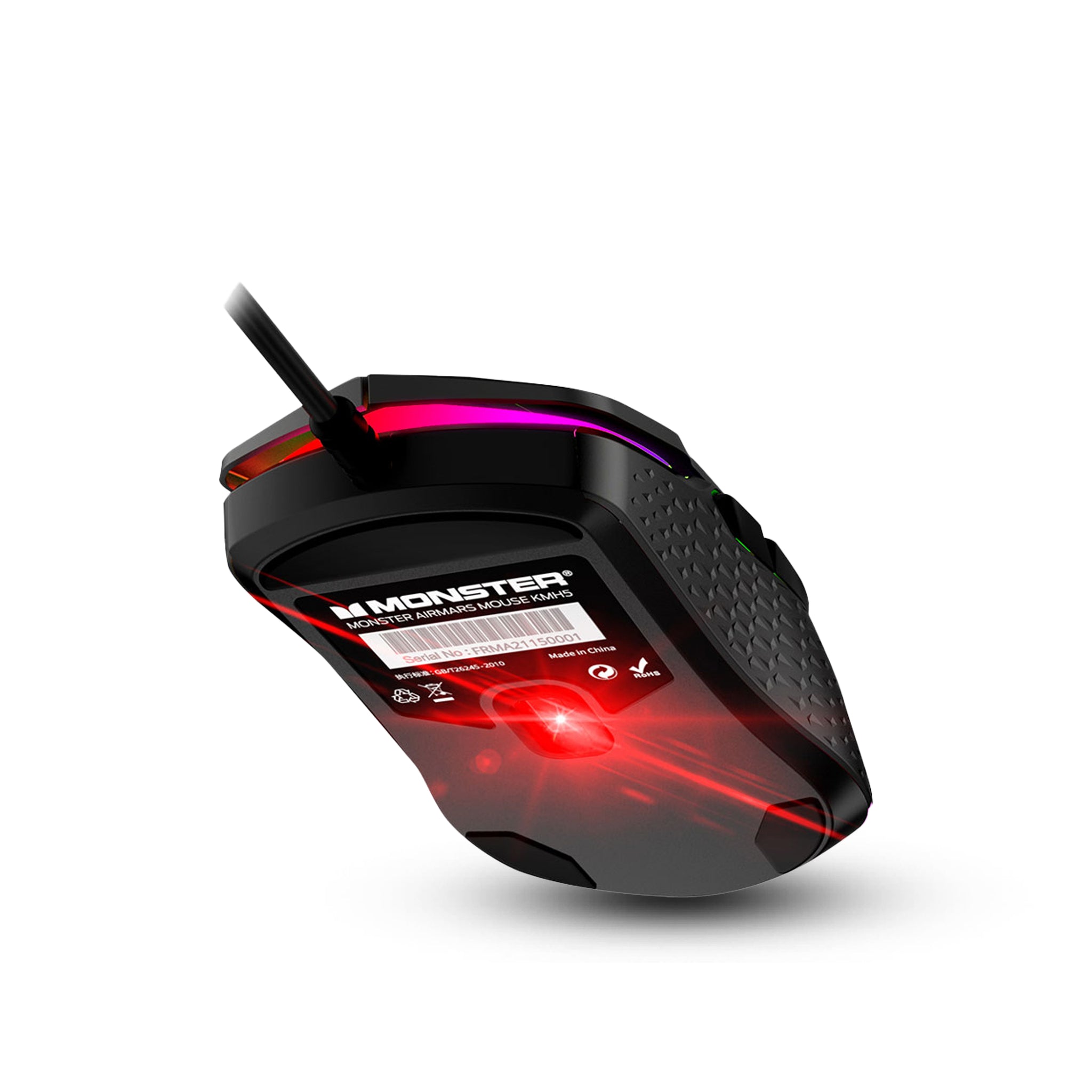 Monster Airmars KMH5 RGB Gaming Mouse Black (SEAKMH5BLK) – Electronics ...